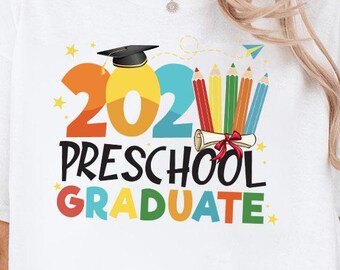 Preschool Graduation 2025 Pre-k Graduate Kids Boys Girls Digital PNG ...