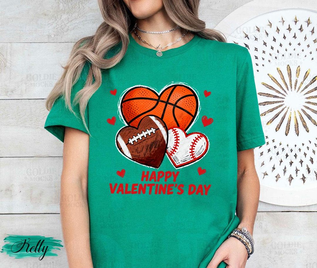 Happy Valentines Day Basketball Baseball Football Boys Mens Shirt - Etsy