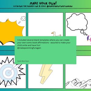 Adhd-friendly Comic Book Affirmations Cards for Kids - Printable for ...