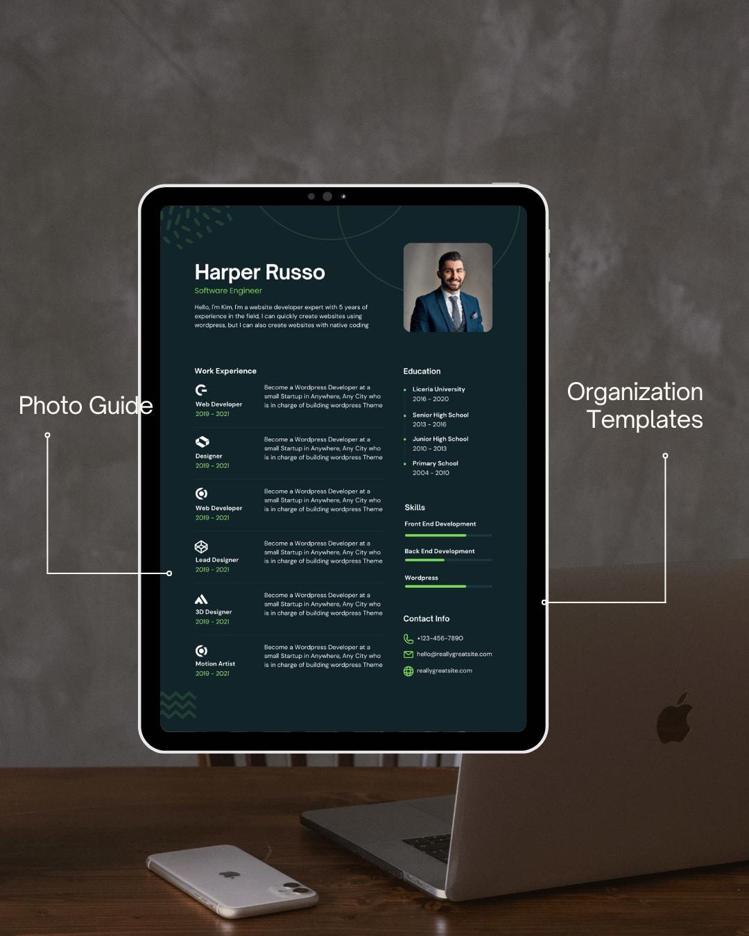 Creative Digital CV for Men - Special Technique General General ...