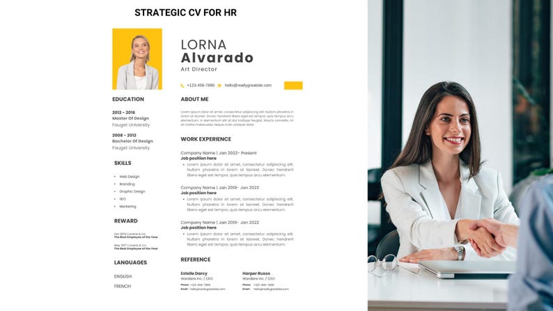 Creative Resume Template for Canva | Colorful Modern CV Design ...