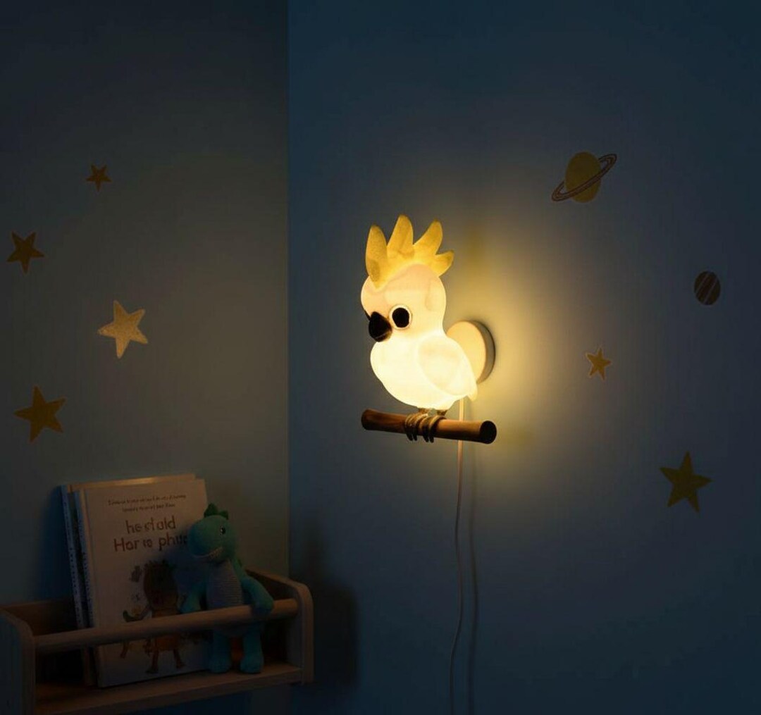 Sulphur-crested Cockatoo Night Light - Hand-painted & 3D Printed - Etsy
