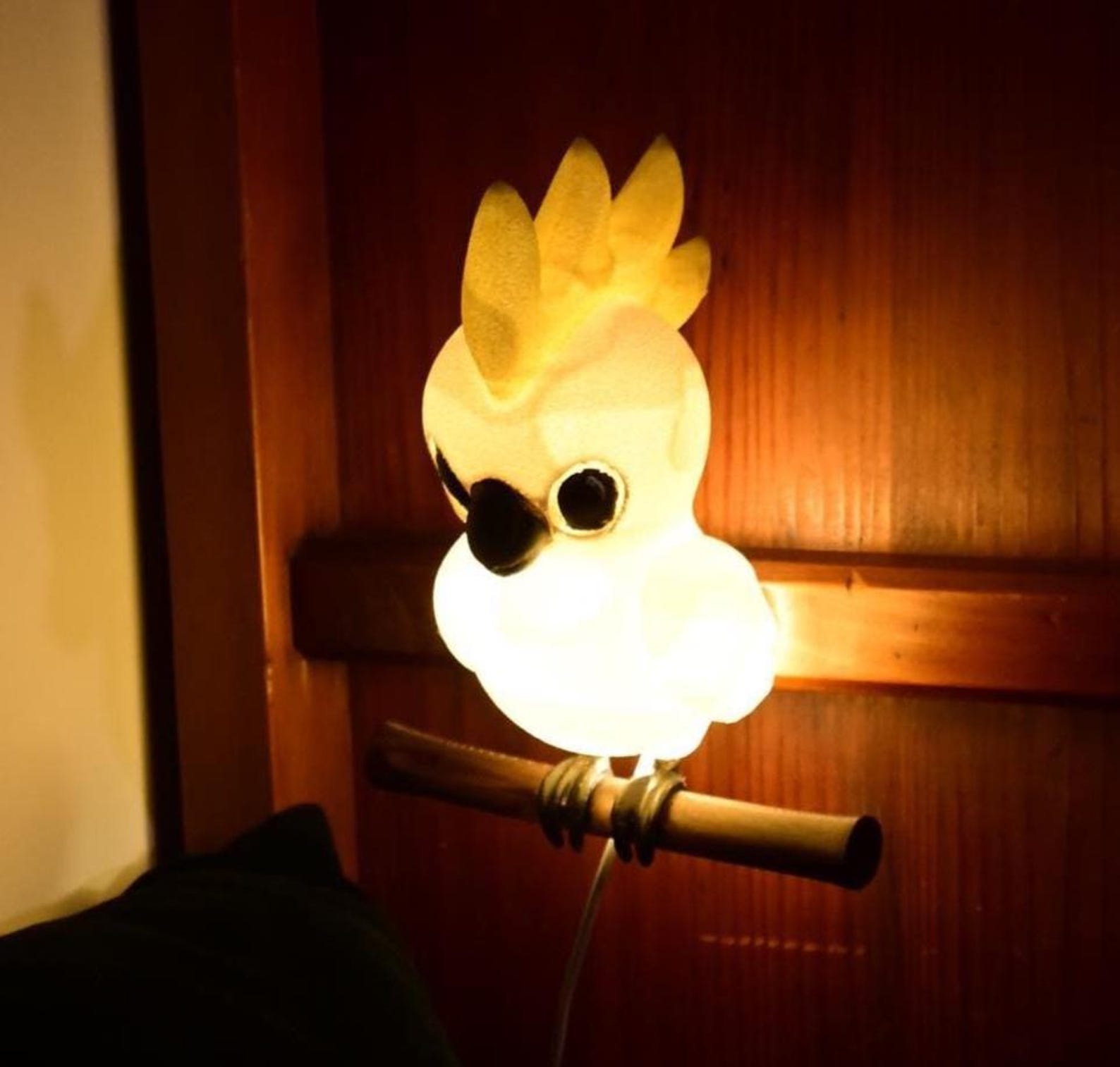 Sulphur-crested Cockatoo Night Light - Hand-painted & 3D Printed - Etsy