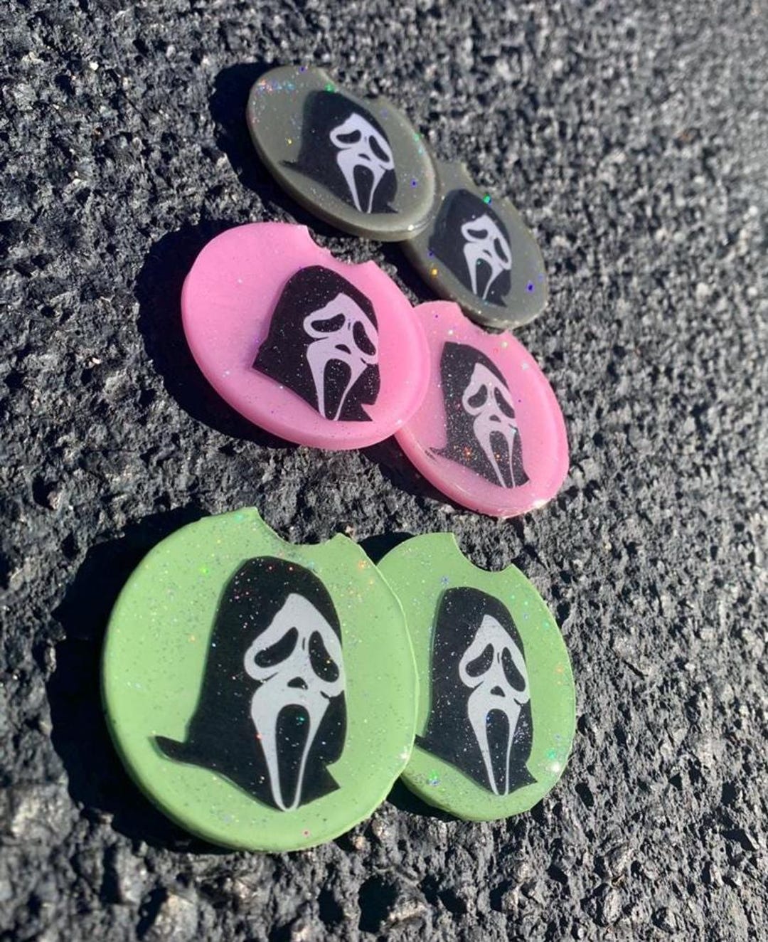 Spooky Halloween Ghost Face Scream Custom Car Coasters - Etsy