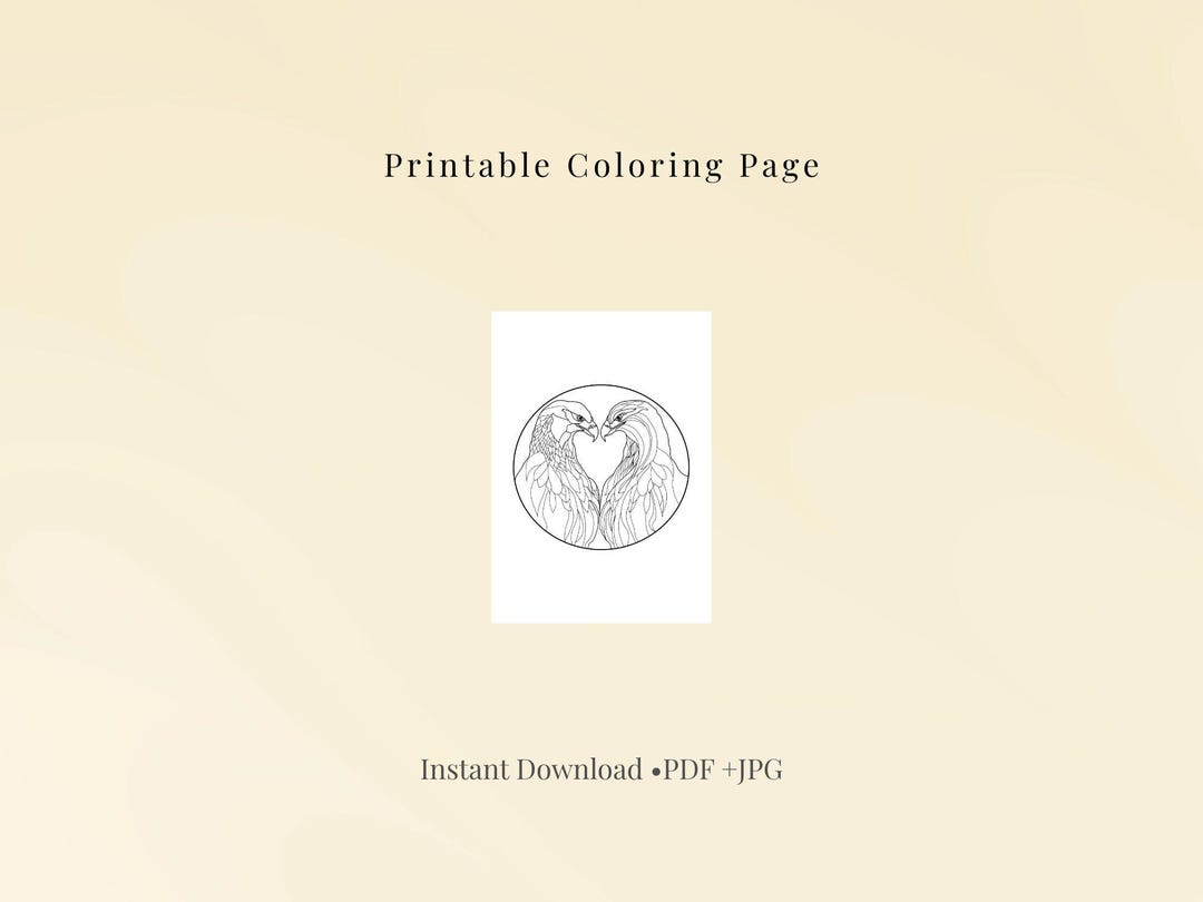 Eagle Love – Ritual Art Coloring Page | Sacred Animals | Mindful ...