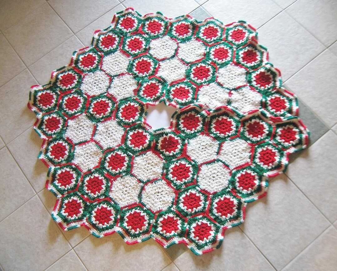 Vintage Granny Square Tree Skirt, 1970s - Etsy