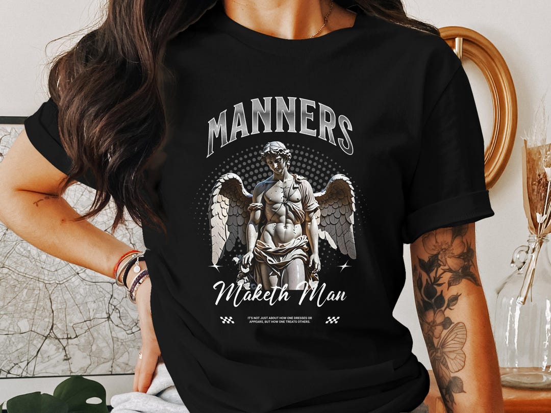 Classic Angel Manners Design PNG, Sublimation Print for T-shirts ...