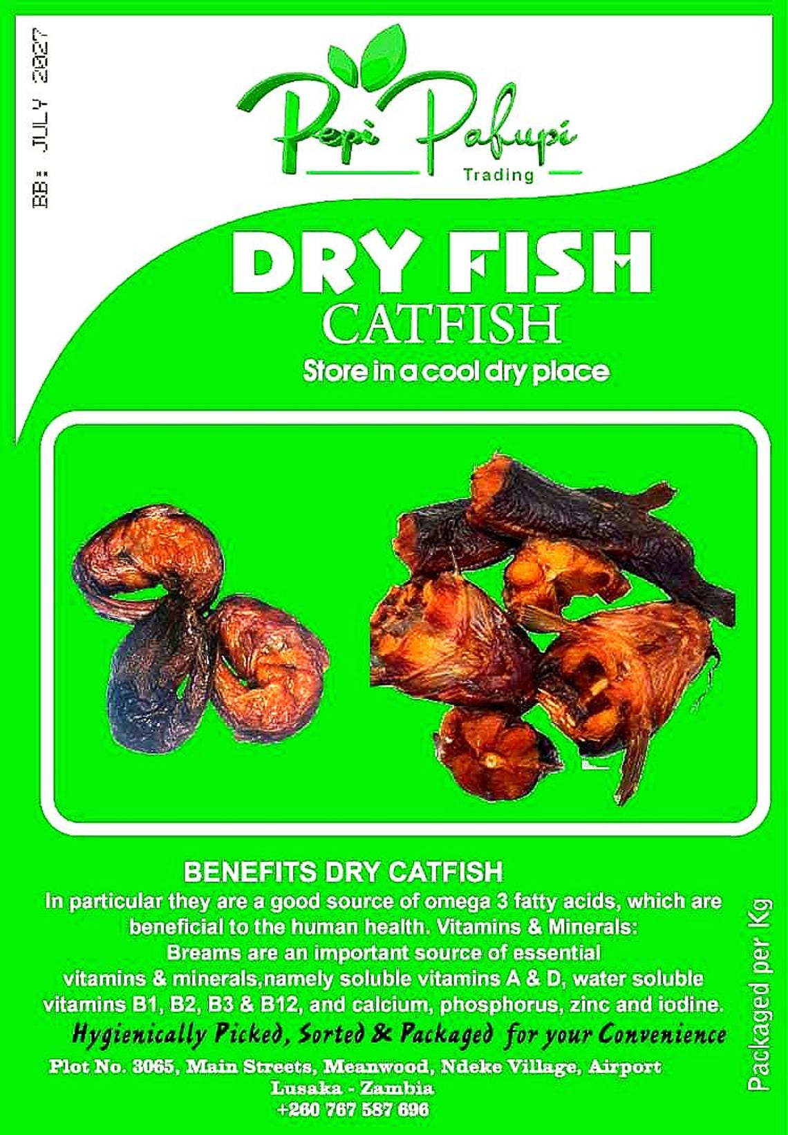 Dry African Catfish From Zambian River Harvest - 15 Whole Fish Pieces ...