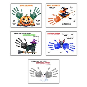 Halloween Handprint Art Bundle, Halloween Handprint Craft, Fall ...