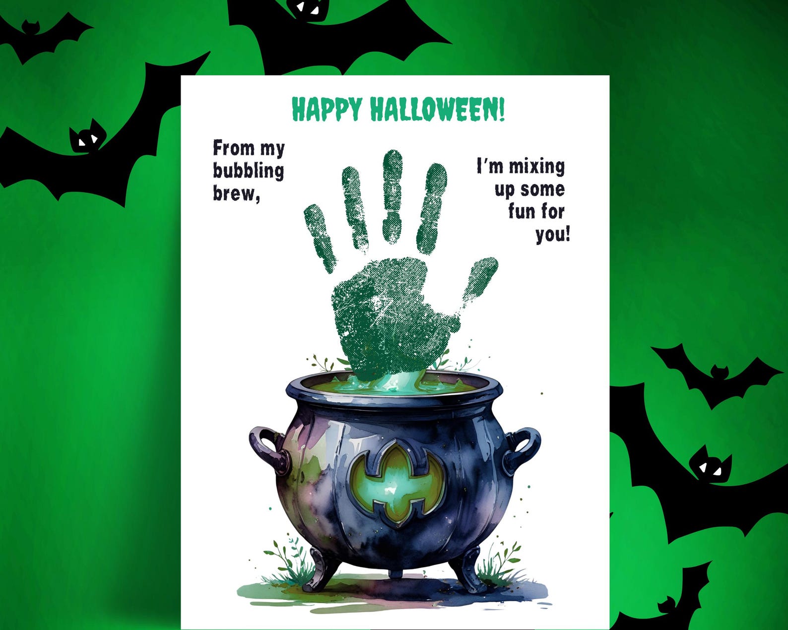Halloween Handprint Art Bundle, Halloween Handprint Craft, Fall ...