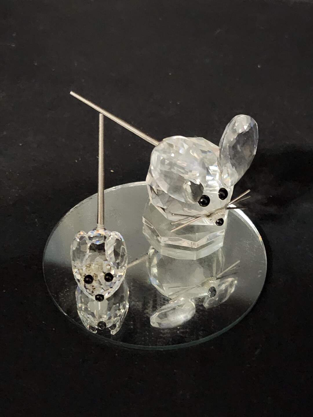 Pair of Swarovski Mice - Etsy