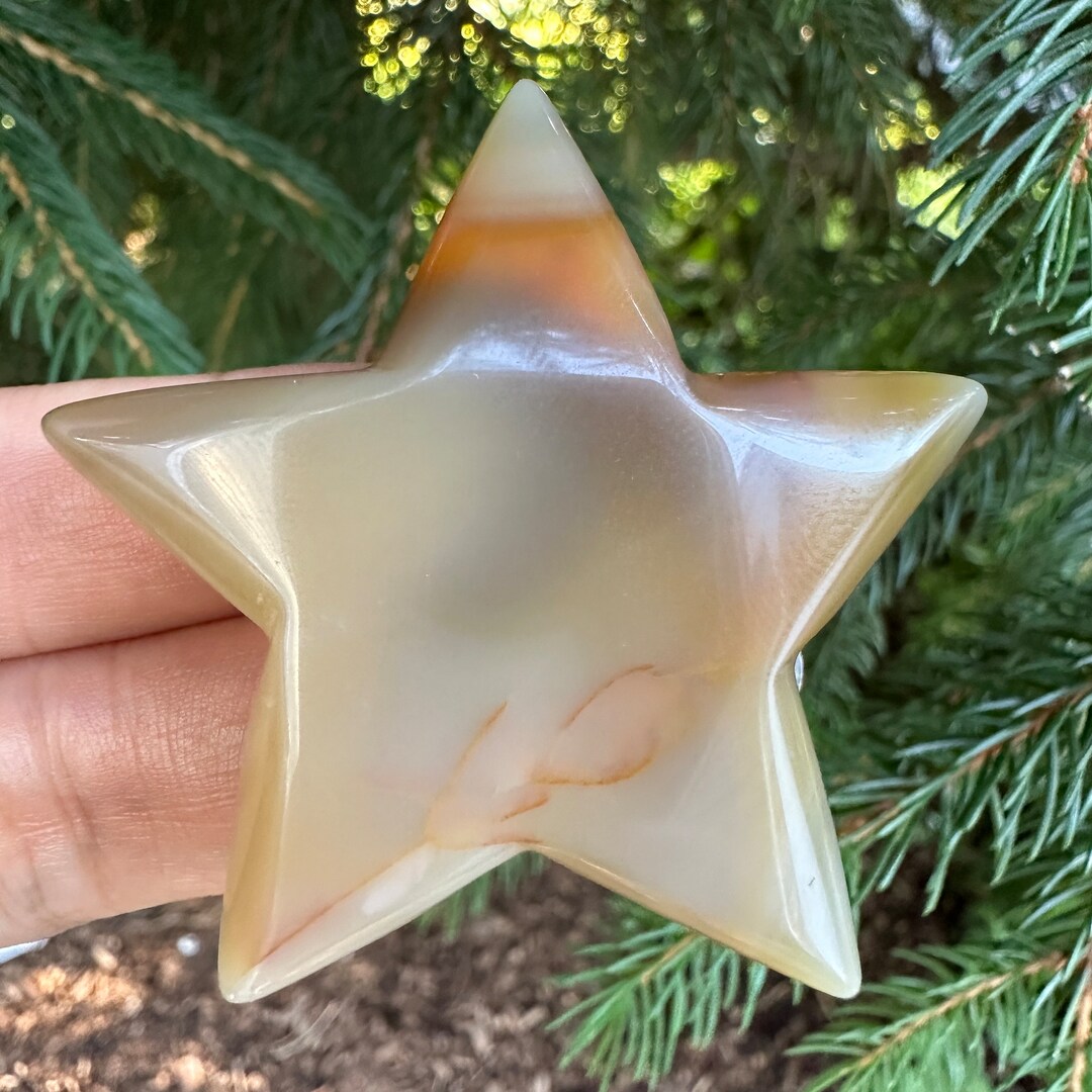 Agate Star Cave Crystal Carving Solar Plexus Chakra Self Growth Stone ...