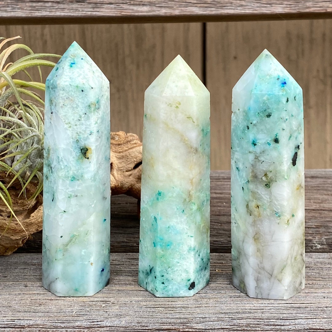 1 Phoenix Stone Tower Crystal Point Chrysocolla With Mix Mineral ...