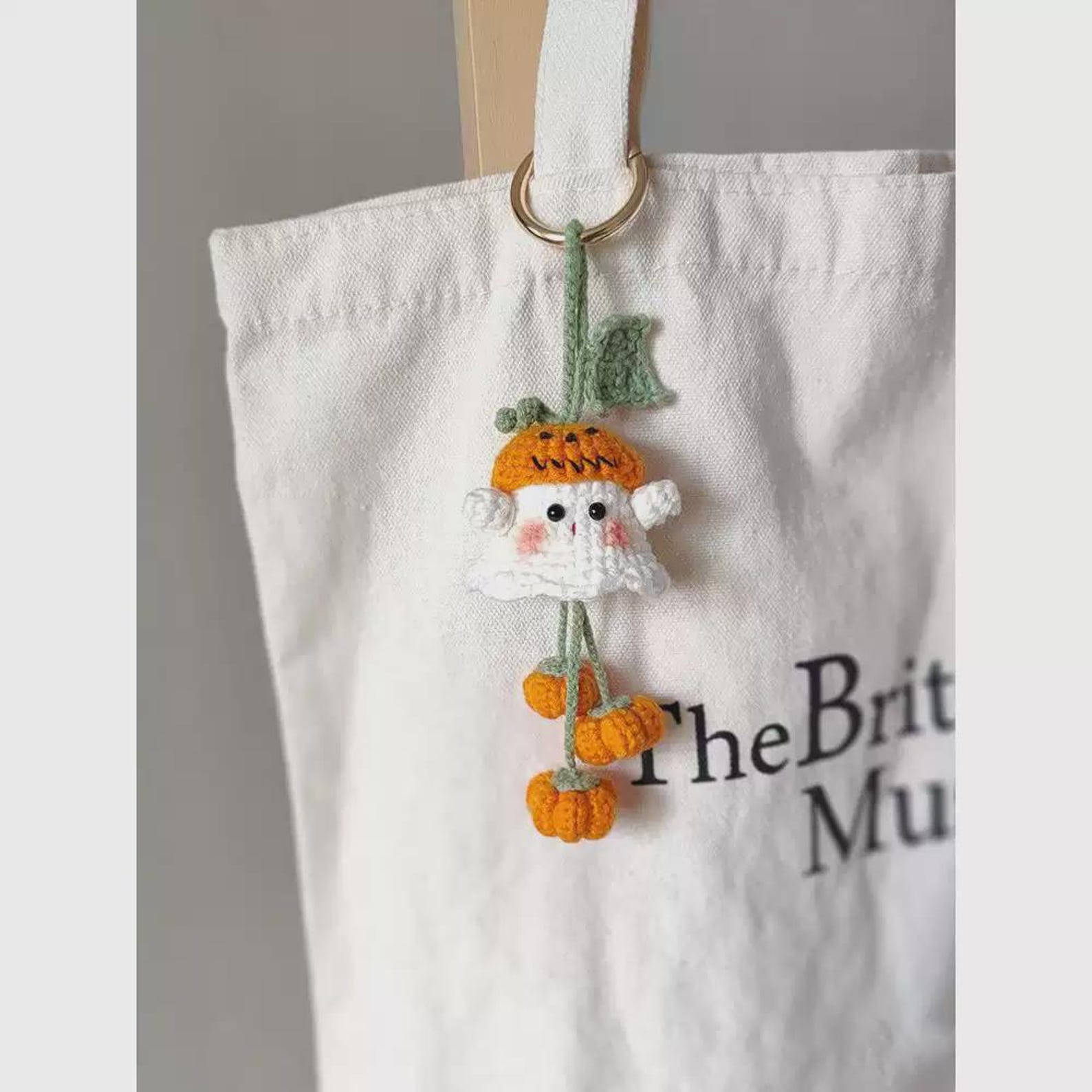 Pumpkin Ghost Keychain for Halloween Decoration - Etsy