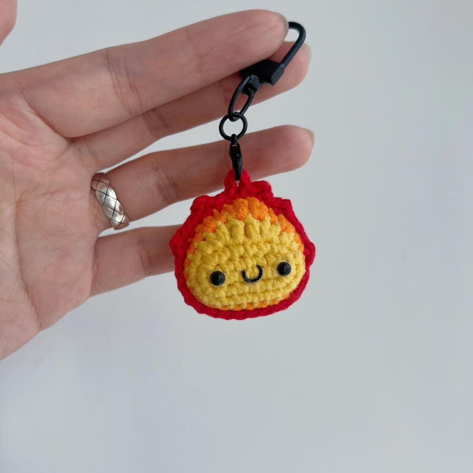 Calcifer Fire Demon Plush Keychain - Studio Ghibli Howl Moving Castle ...