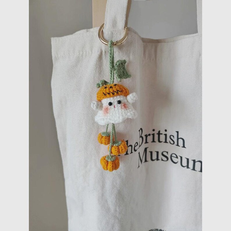 Pumpkin Ghost Keychain for Halloween Decoration - Etsy