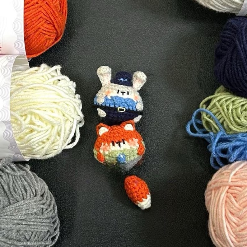 Zootopia Character Crochet Keychain: Judy, Nick, Flash, and Officer ...
