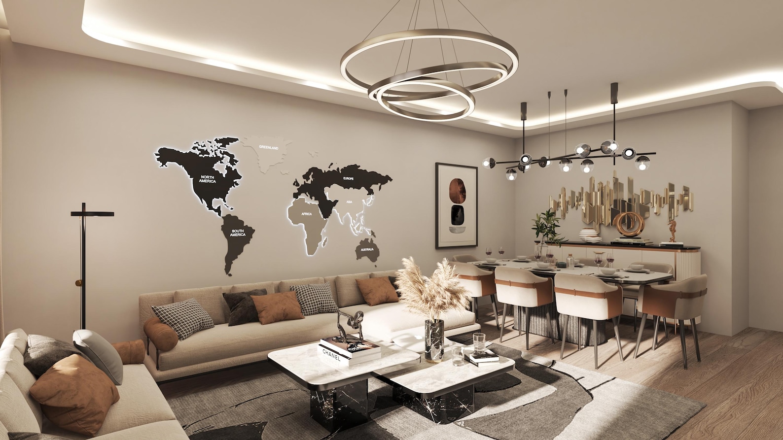 Living Room Design, 3D Design, Architecture Design, Architectural ...