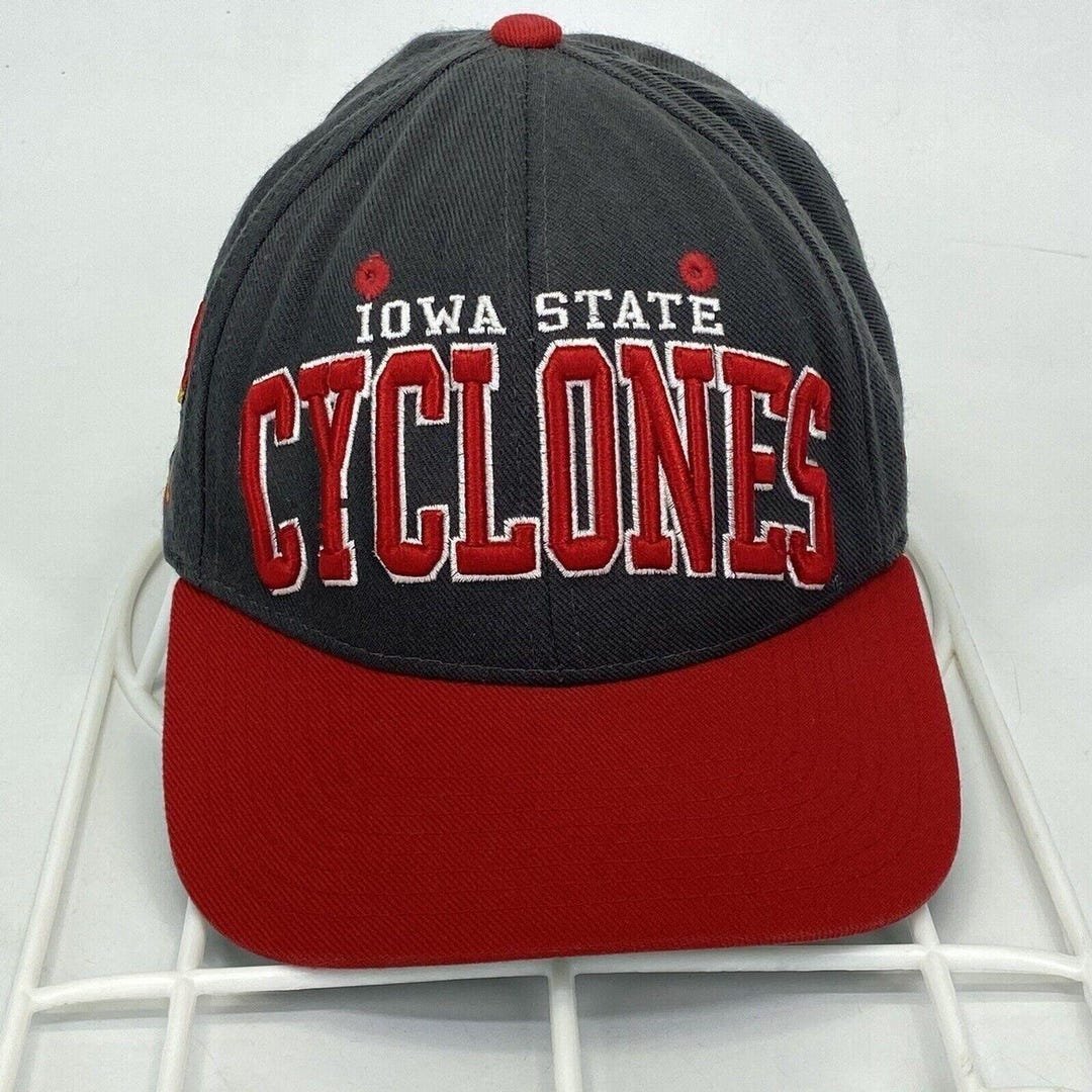 Vintage Iowa State Cyclones Snapback Hat NCAA Large Spell Out Logo ...
