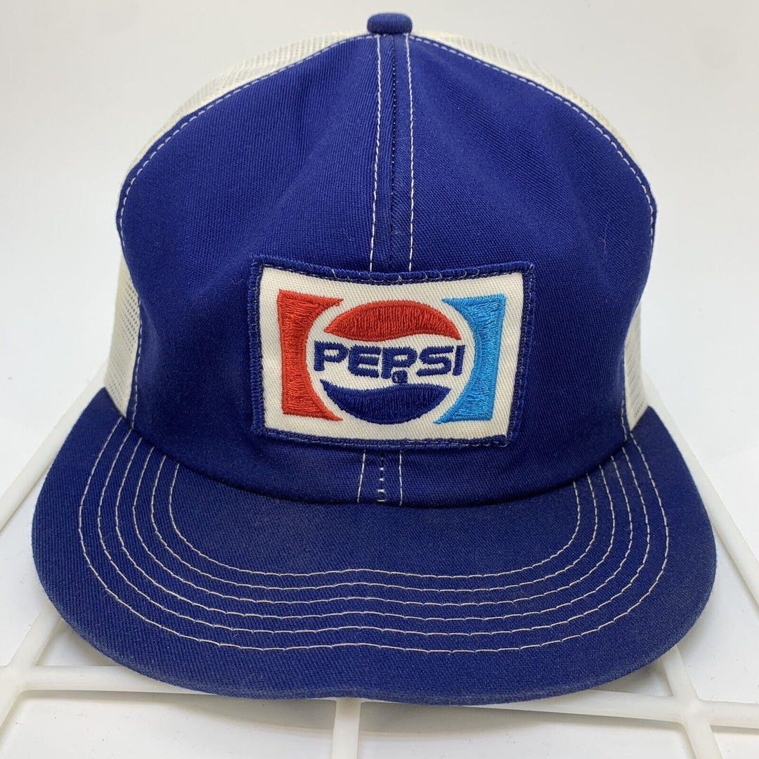 Vintage 1970s Pepsi Patch Trucker Snapback Cap K-products - Etsy