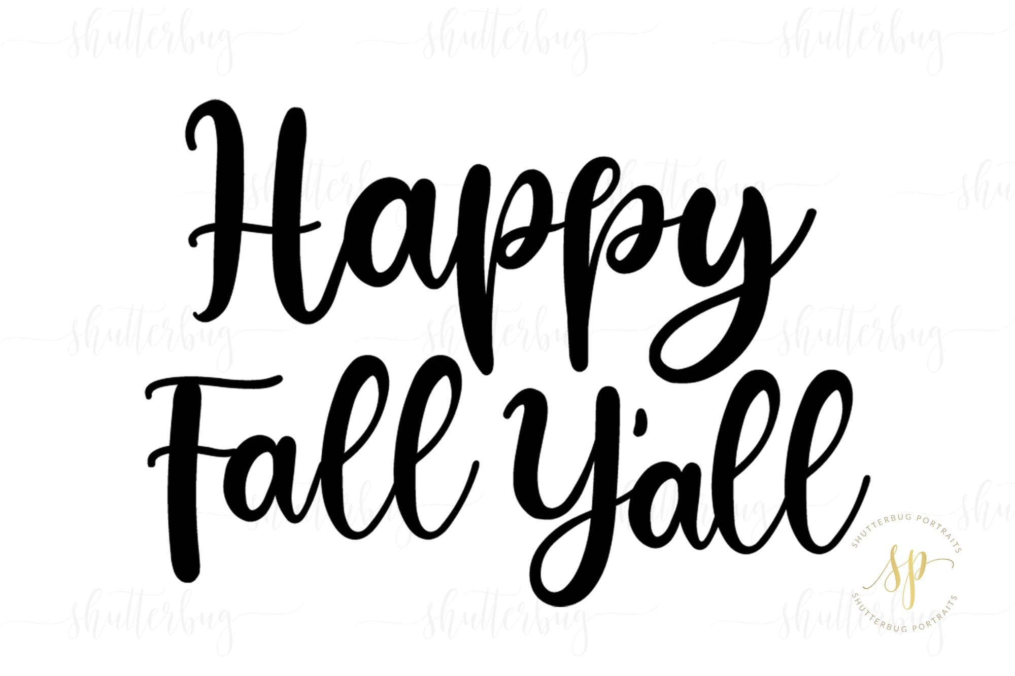 Happy Fall Y'all PNG SVG Digital Clipart - Etsy