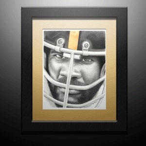 Pittsburgh Steelers 8x10 Art Print Mean Joe Greene by Artist Handmade ...