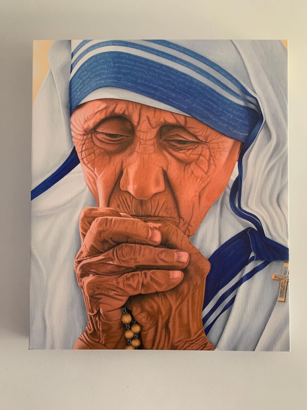 Saint Mother Teresa Artwork Painting Print by Tempy Moore Hand Made ...