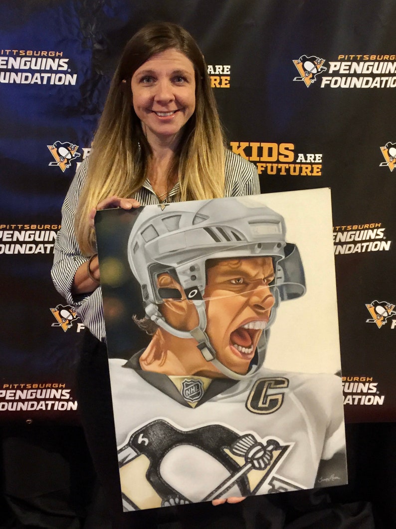 Pittsburgh Penguins Artwork of Sidney Crosby by Tempy Moore - Etsy