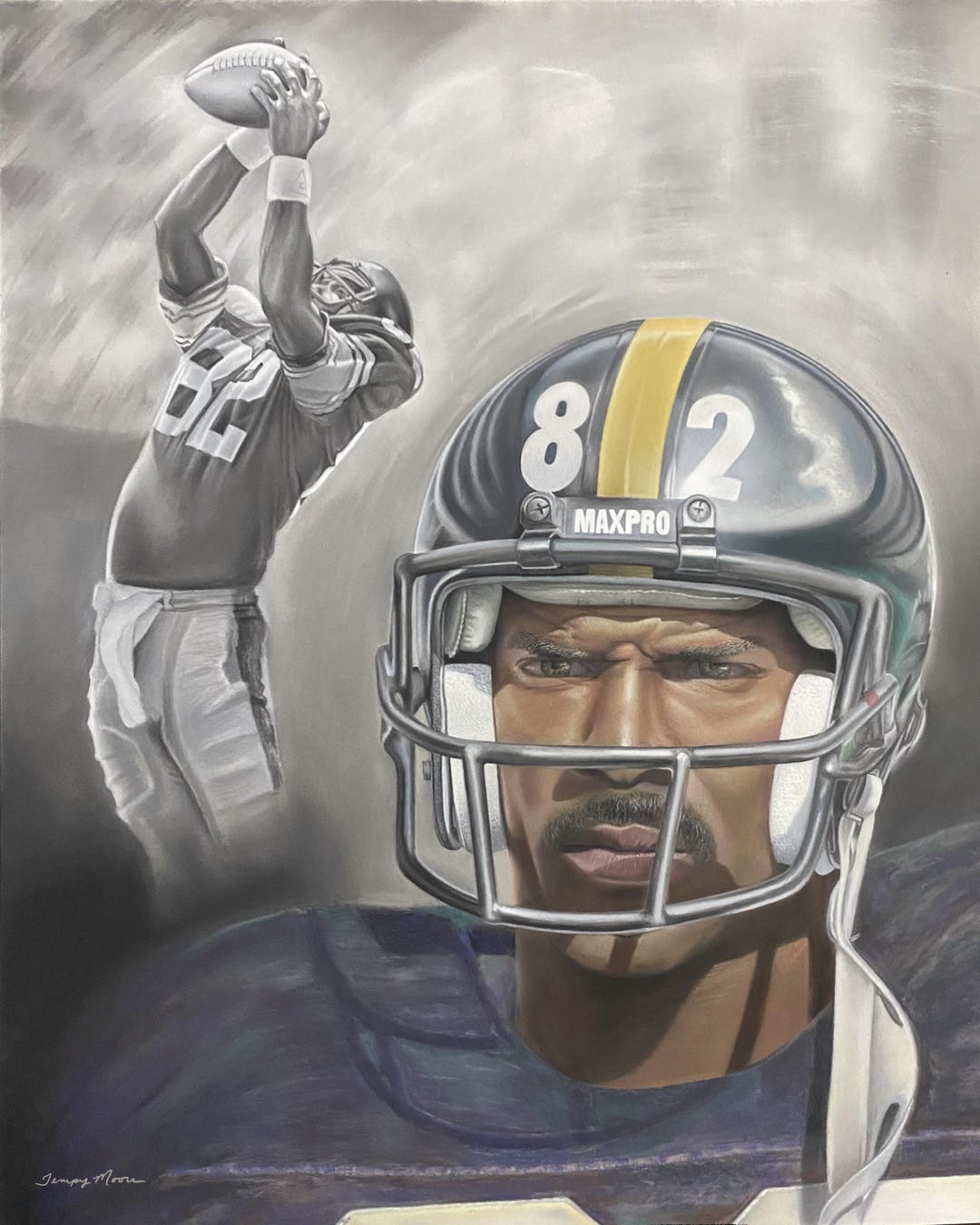 Artwork by Tempy Moore Pittsburgh Steelers John Stallworth - Etsy