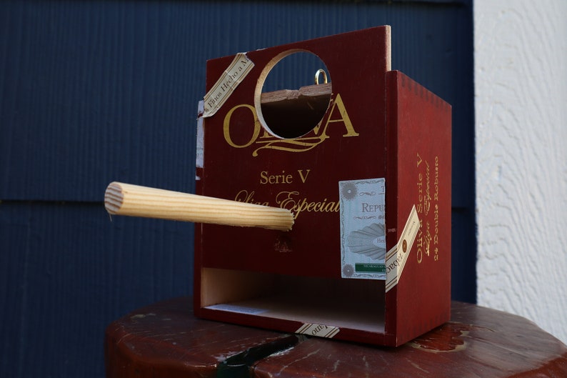 Hanging Cigar Box Birdhouse Oliva - Etsy