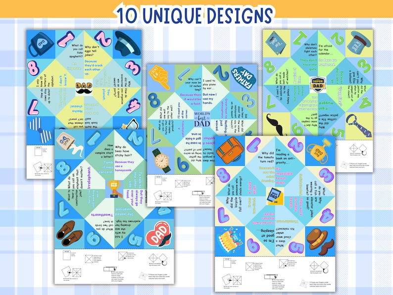 Printable Dad Joke Fortune Teller – the Ultimate Pun-filled Game! - Etsy