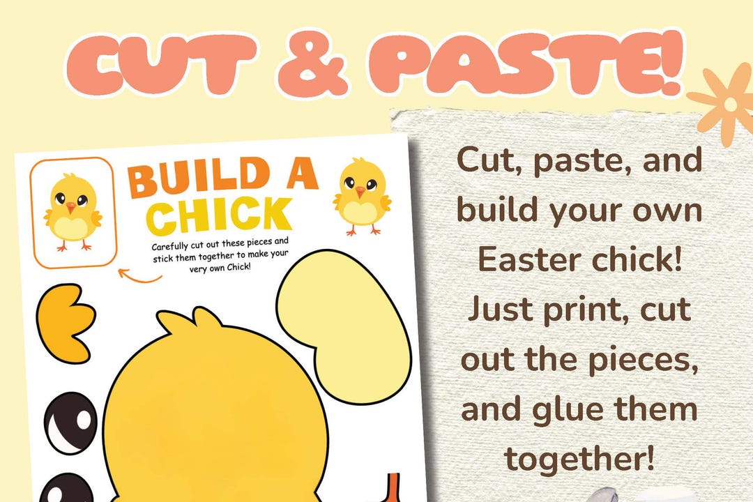 Build a Chick Creative Easter Activity Comes in 2 Sizes - Etsy
