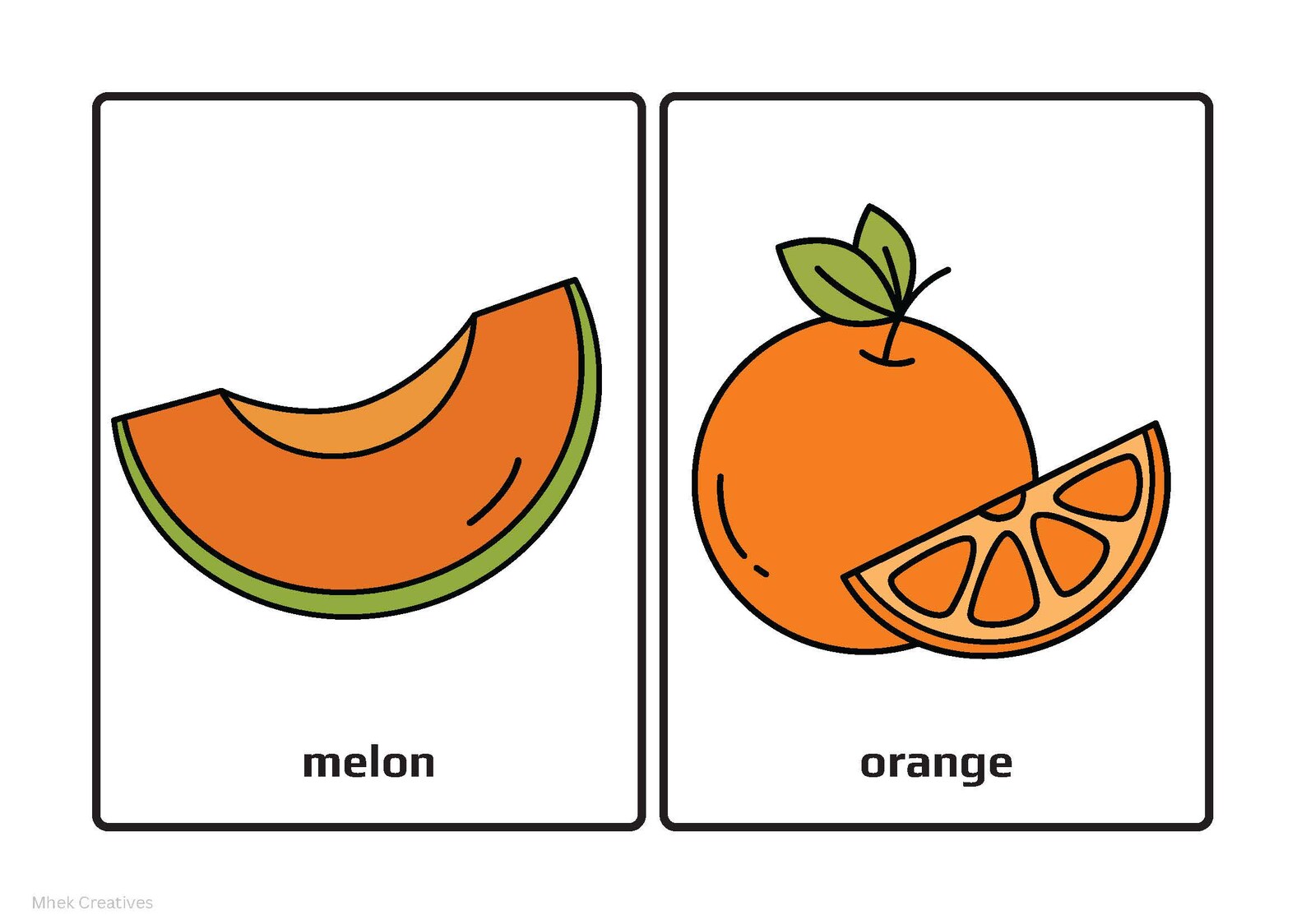 Printable Fruit Flashcards – Fun & Educational for Kids - Etsy