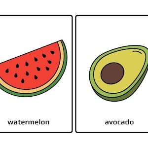 Printable Fruit Flashcards – Fun & Educational for Kids - Etsy
