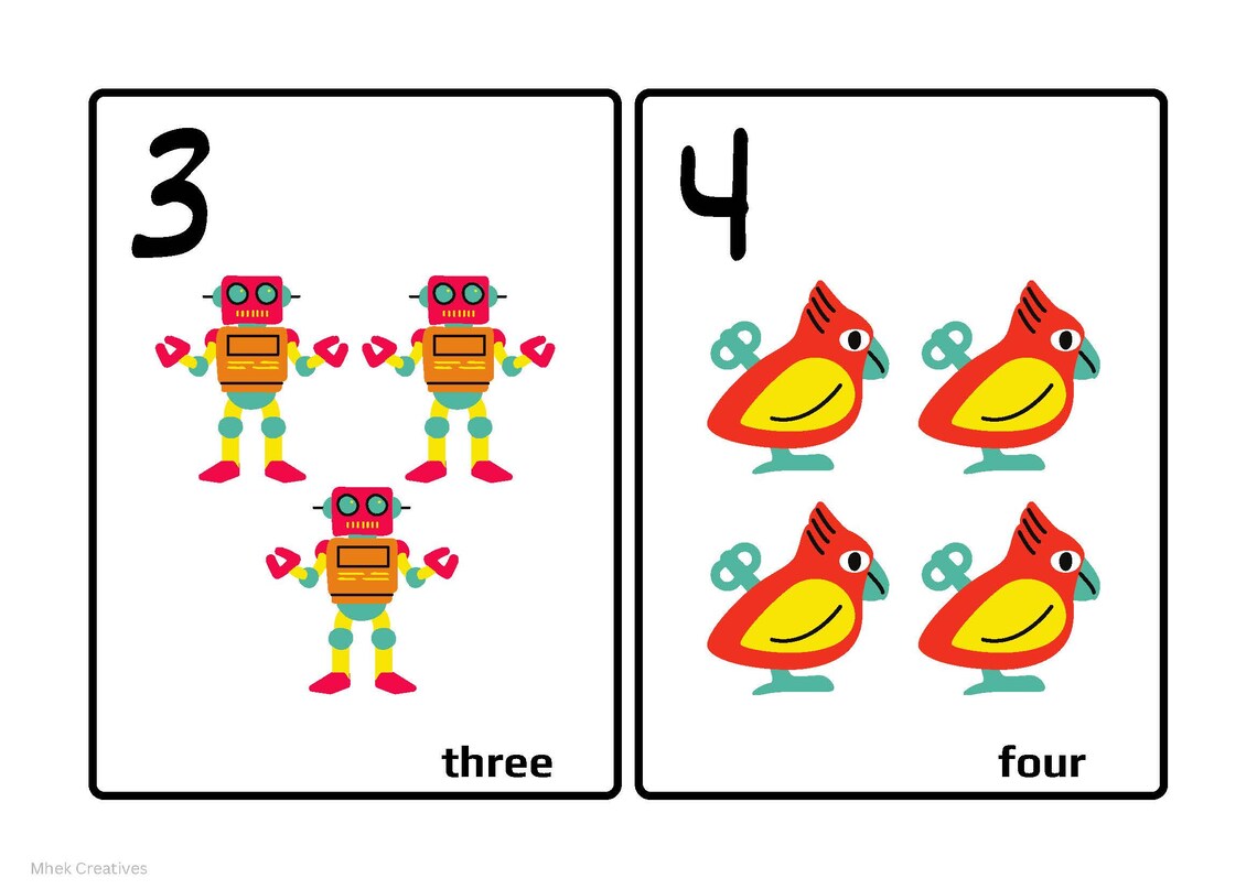 Printable Skip Counting Flashcards: Fun Math Learning (digital Download ...