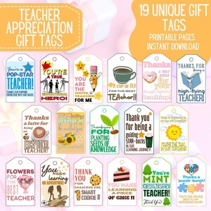 Teacher Appreciation Printables: Cards & Gift Tags for End-of-year ...