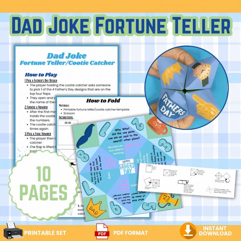 Dad Joke Fortune Teller Game – Printable Family Fun (instant Download ...
