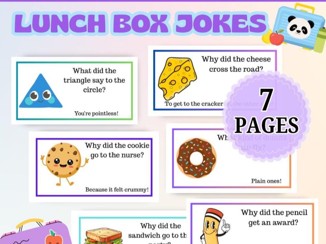 Giggles to Go: Printable Lunch Box Jokes for Kids - Etsy