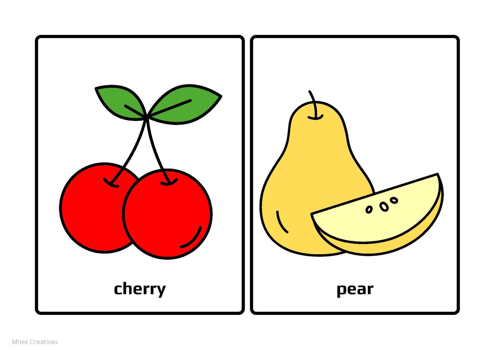 Printable Fruit Flashcards – Fun & Educational for Kids - Etsy