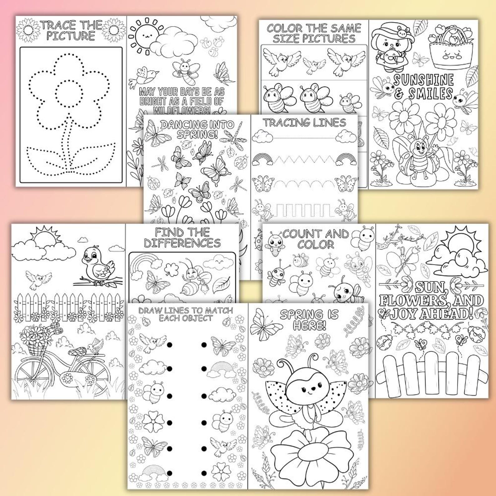 Spring Activity Booklet 2 Sizes Includes Canvas Template Link - Etsy