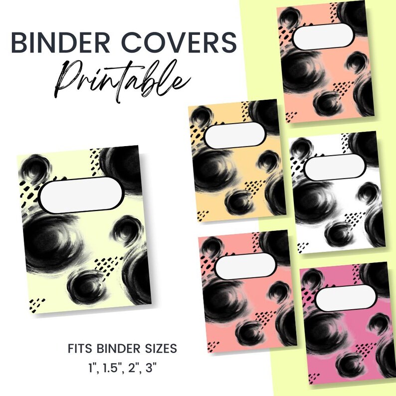 Stylish Printable Binder Covers - Stay Organized in 2 Colors! Ideal for ...