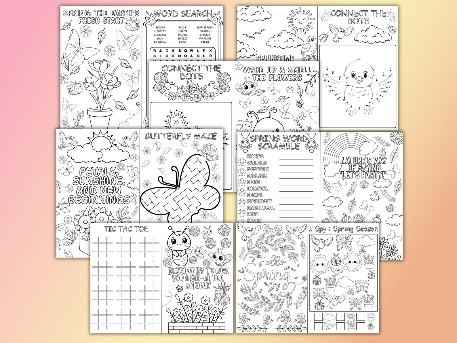Spring Activity Booklet 2 Sizes Includes Canvas Template Link - Etsy