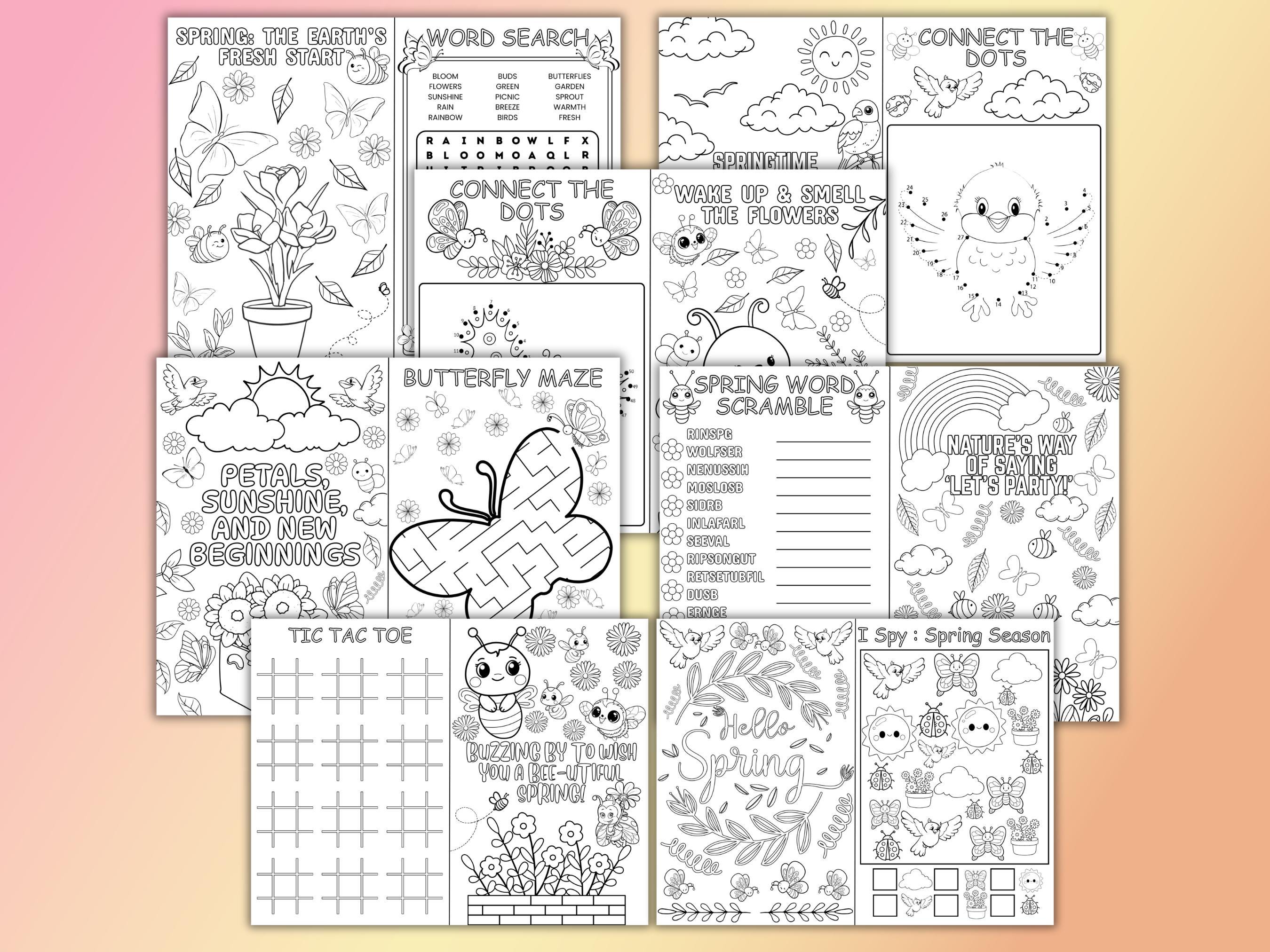 Spring Activity Booklet 2 Sizes Includes Canvas Template Link - Etsy
