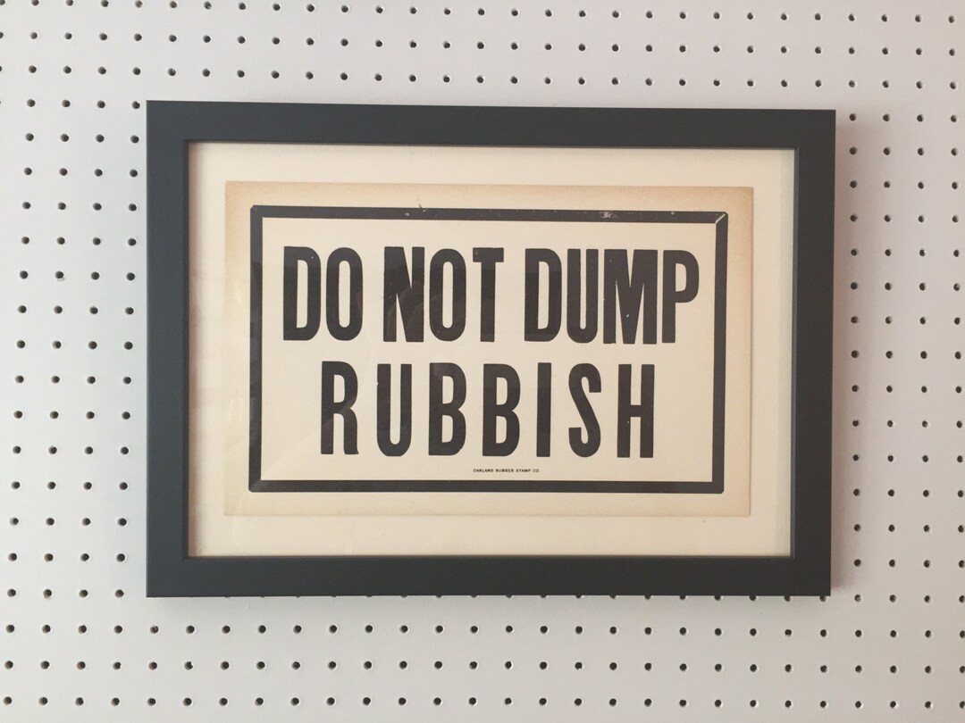 DO NOT DUMP - Vintage Sign - Etsy