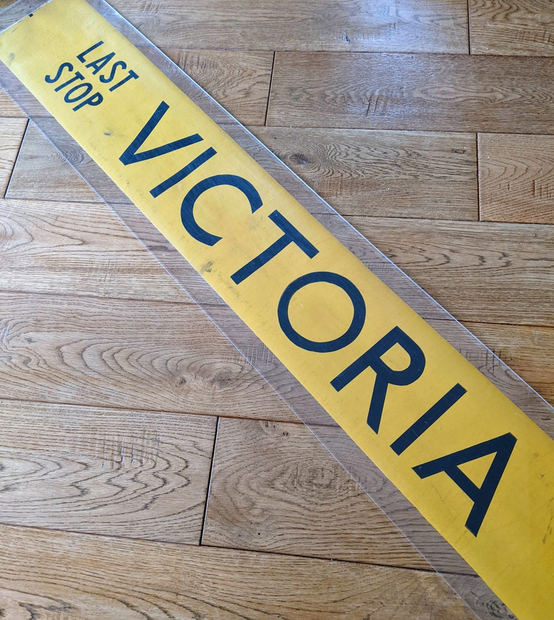 Last Stop VICTORIA - Vintage London Bus Blind - Etsy