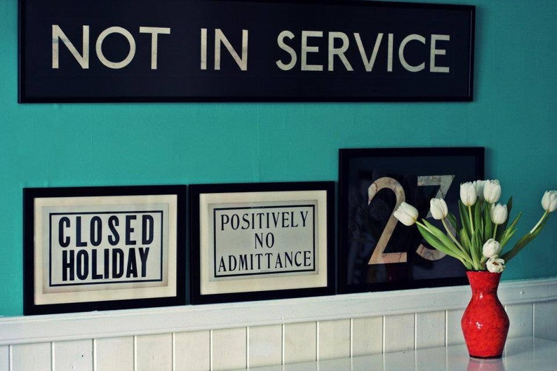 NO ENTRY Vintage Sign - Etsy