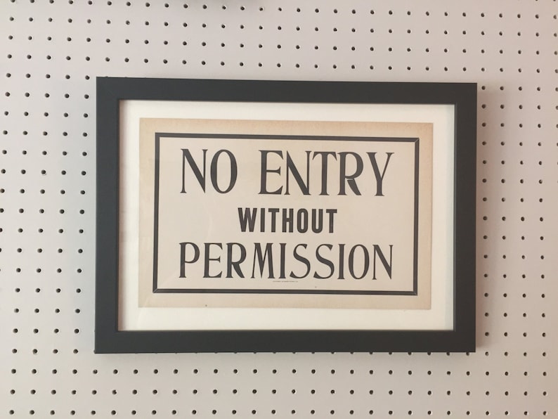 NO ENTRY Vintage Sign - Etsy