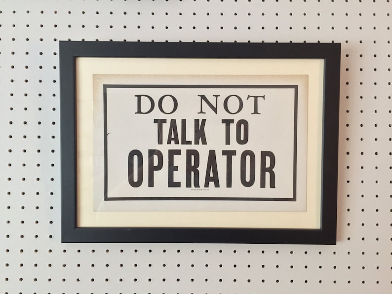 DO NOT talk to OPERATOR Vintage Sign | Etsy