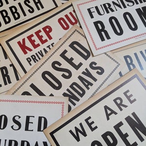 CLOSED - Vintage Shop Sign - Etsy
