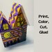 Paper House Coloring, Haunted House Coloring Page, Halloween Coloring ...